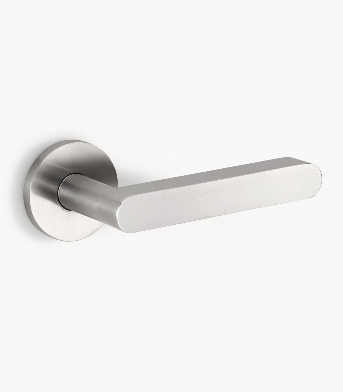 Geo straight lever on rose designed by John Pawson – Geo Hardware Ltd
